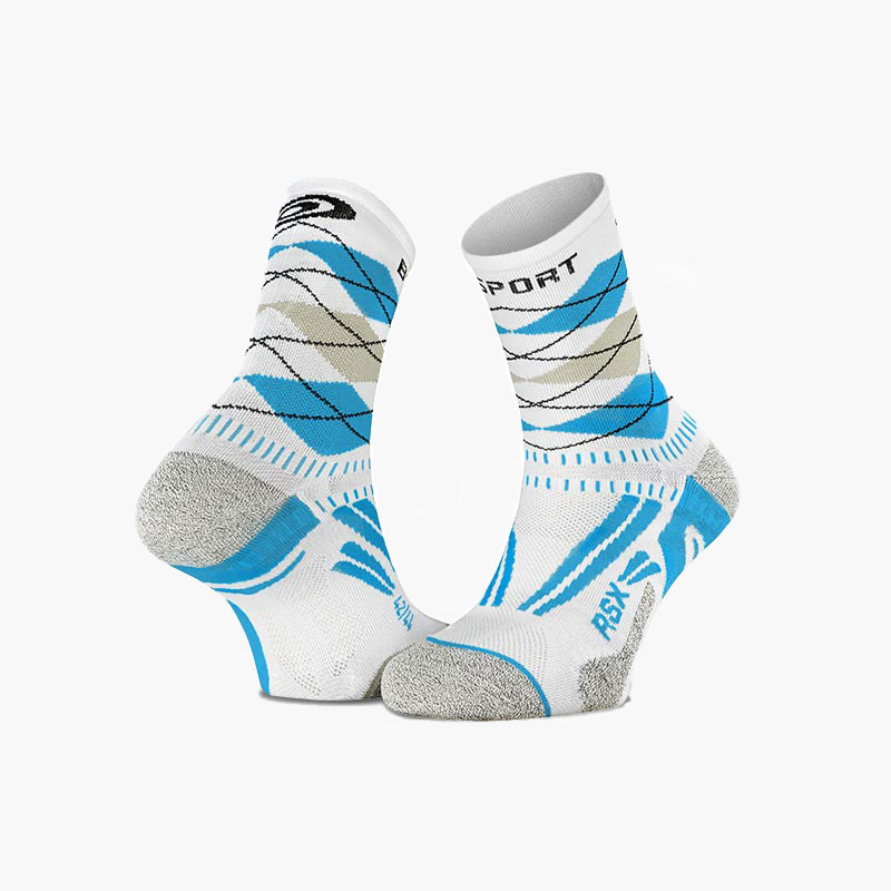 BV SPORT | RSX EVO running socks "Burlington" white-blue| Collector Edition