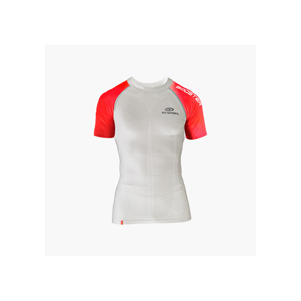 BV SPORT | Compression technical top SKÆL short sleeves white-red ...